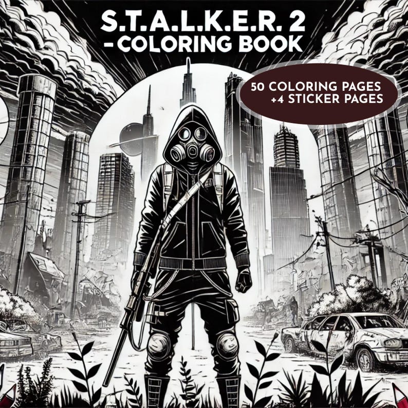 S.T.A.L.K.E.R. 2 Coloring Book | Coloring Pages | 50 Pages | 4 Sticker ...