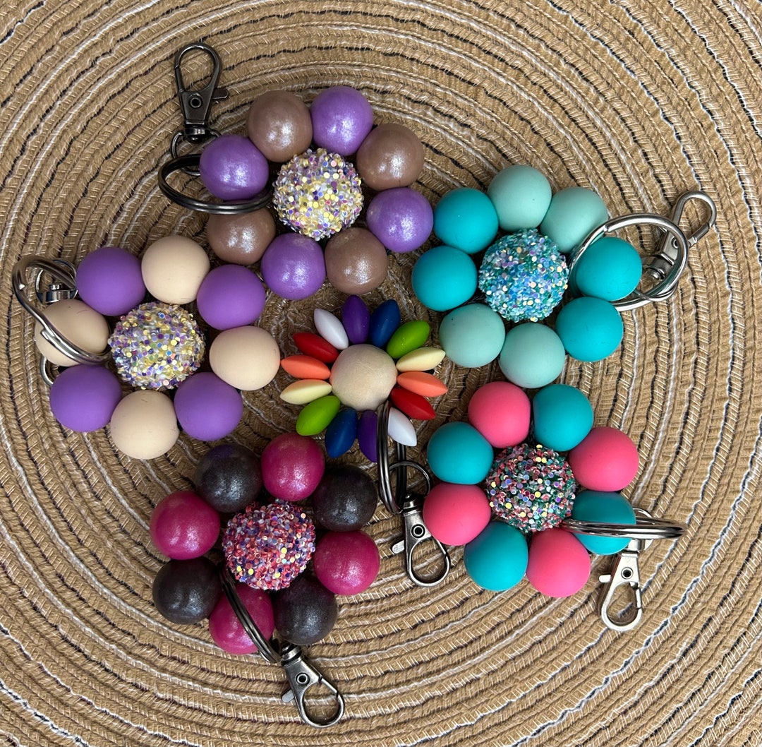 Silicone Flower Key Chains - Etsy
