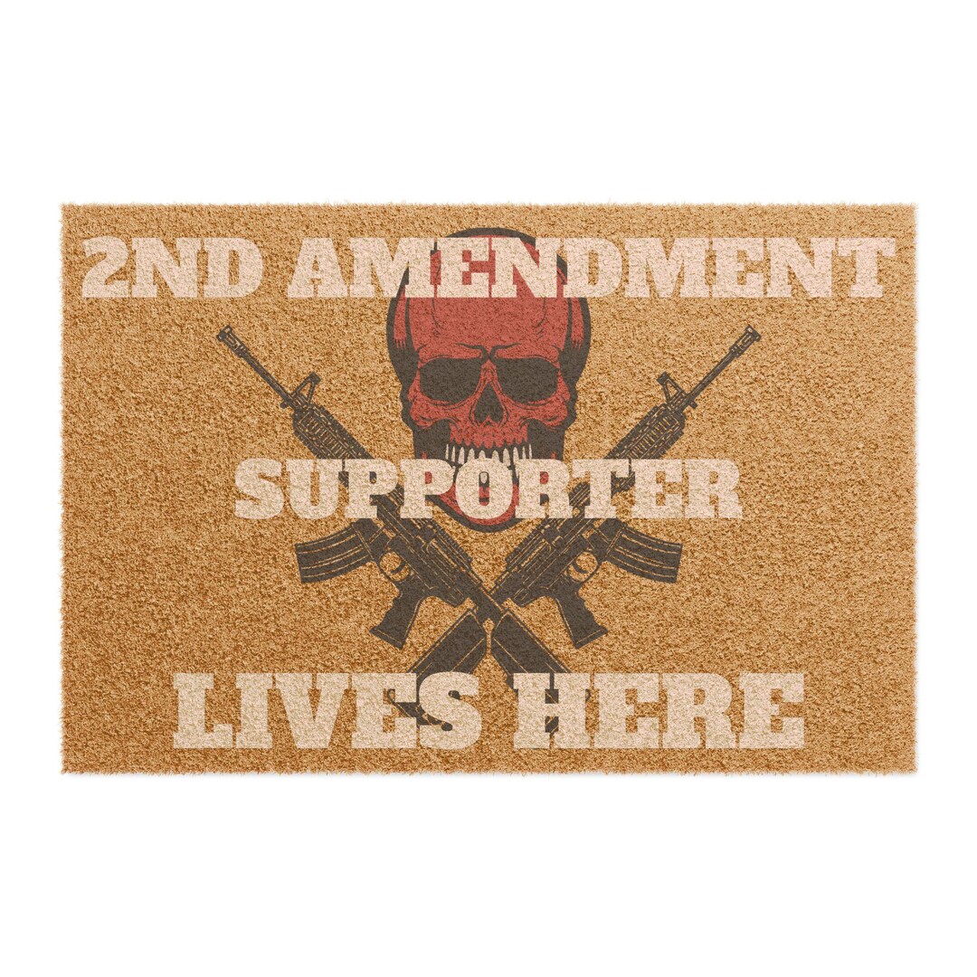 2nd Amendment Supporter Doormat - Gun Lover Welcome Mat, Home Decor ...