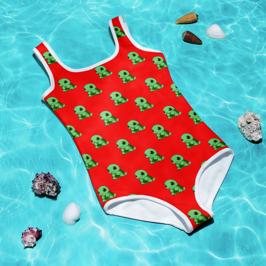 All-over Turtle Print Kids Swimsuit Swimwear Outdoor Sports Attire ...