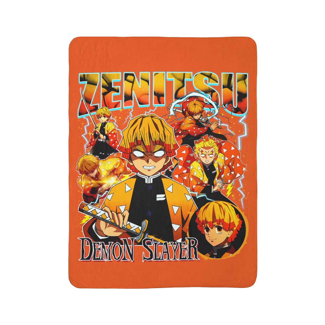 Zenitsu Demon Slayer Anime Sherpa Blanket - Etsy