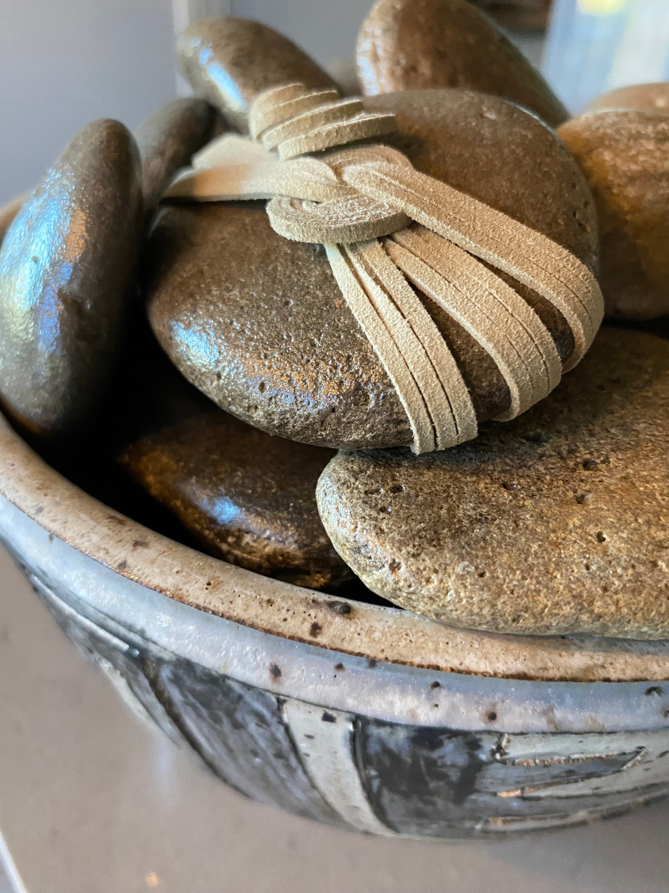 Zen Stones, Wrapped Rocks, Nature Art, Home & Office Decor - Etsy