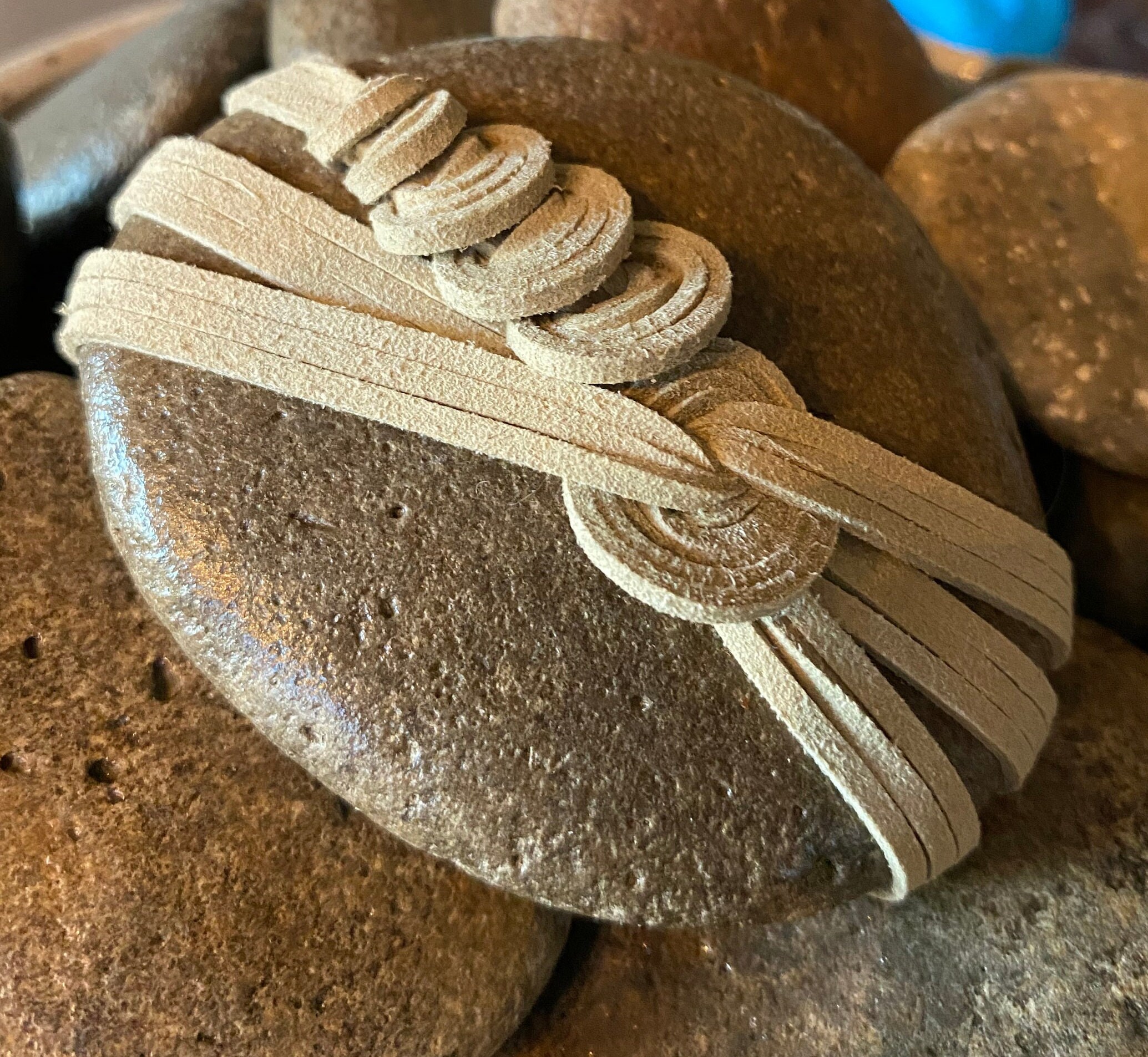 Zen Stones, Wrapped Rocks, Nature Art, Home & Office Decor - Etsy