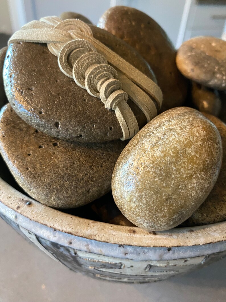 Zen Stones, Wrapped Rocks, Nature Art, Home & Office Decor - Etsy