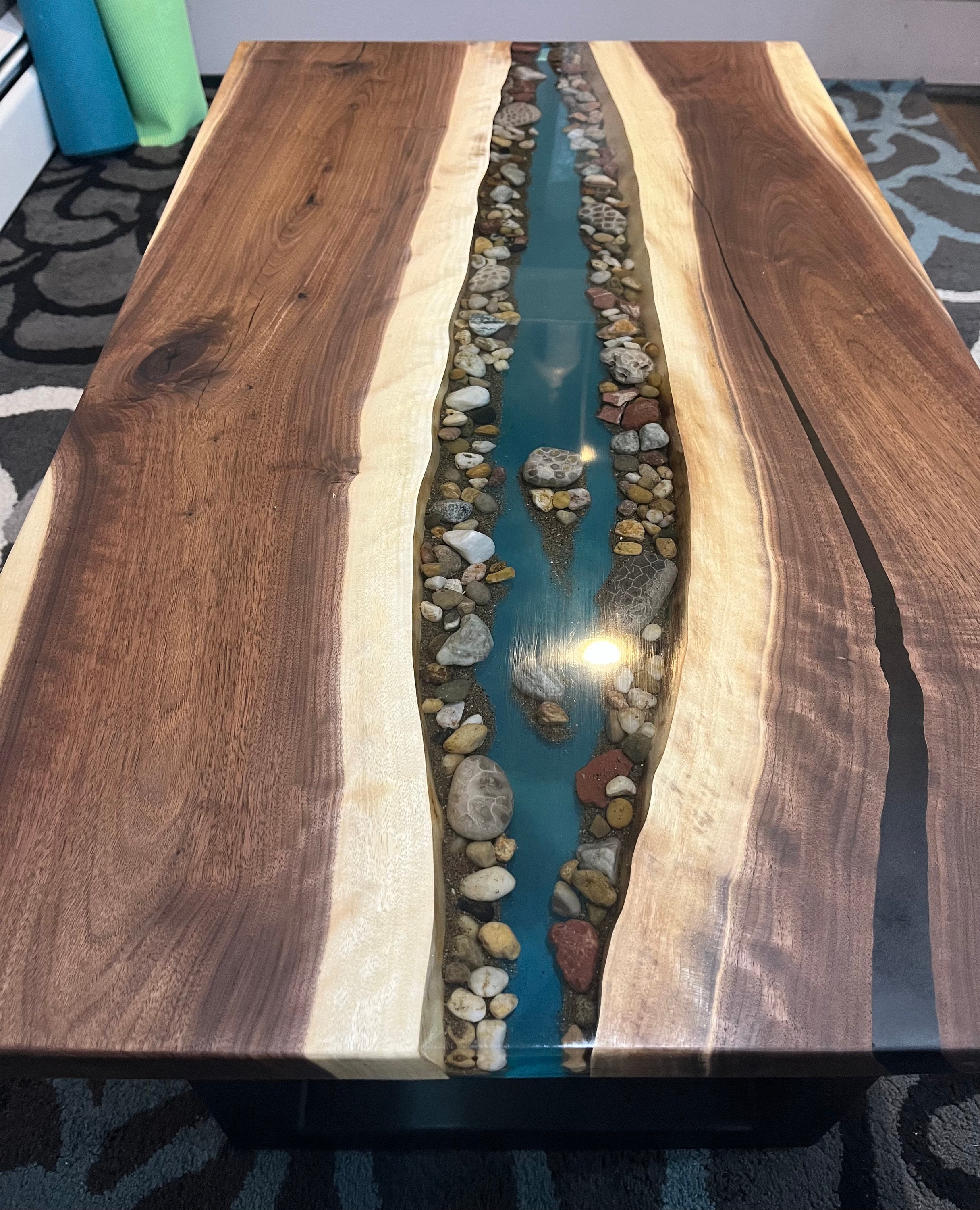 Walnut Petoskey River Table - Etsy