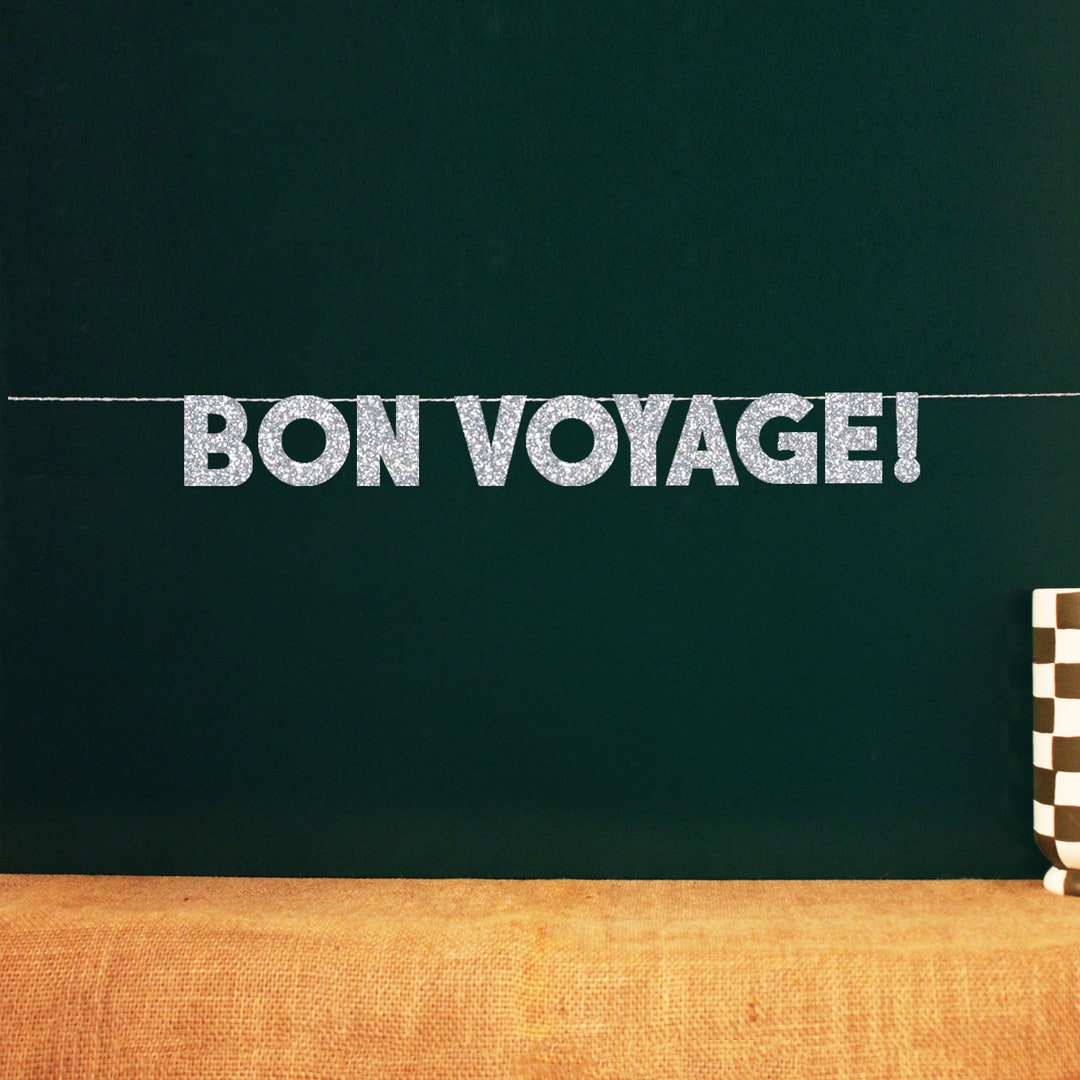 Bon Voyage! Party Sign | 20 Color Options - Etsy