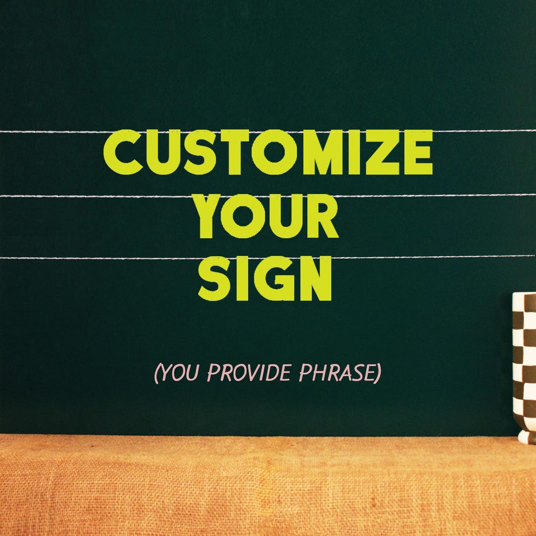 CUSTOMIZED SIGN | 22 Matte Color Options | Heavy Cardstock ...