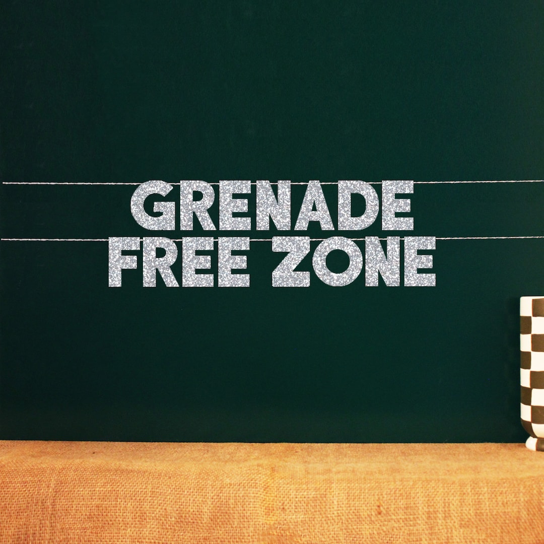 Grenade Free Zone | 20 Color Options - Etsy