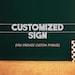 CUSTOMIZED SIGN | 20 Color Options | Personalized Party Sign - Etsy