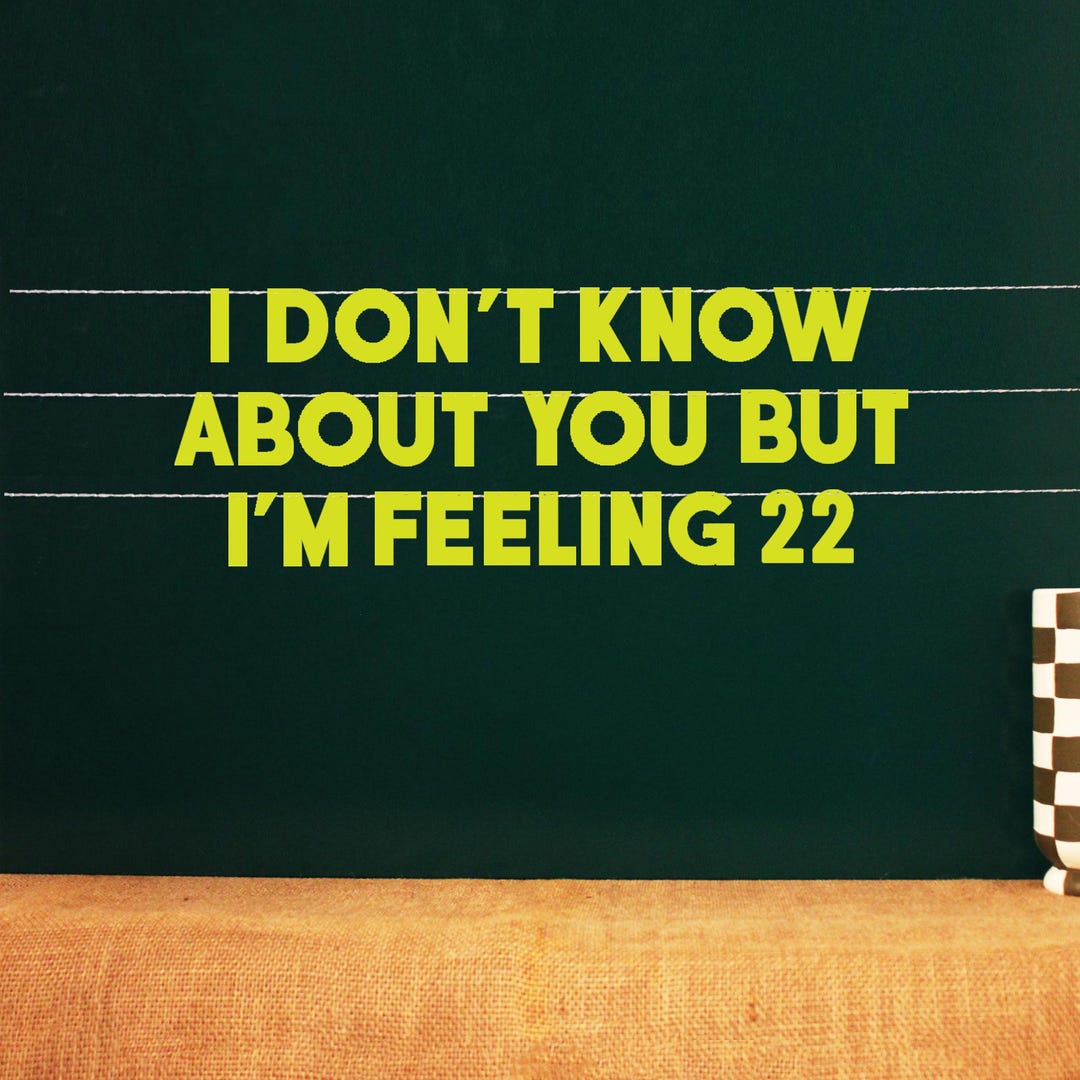 Feeling 22 Banner: 22nd Birthday Party Decor | 4-inch Letters | 22 ...