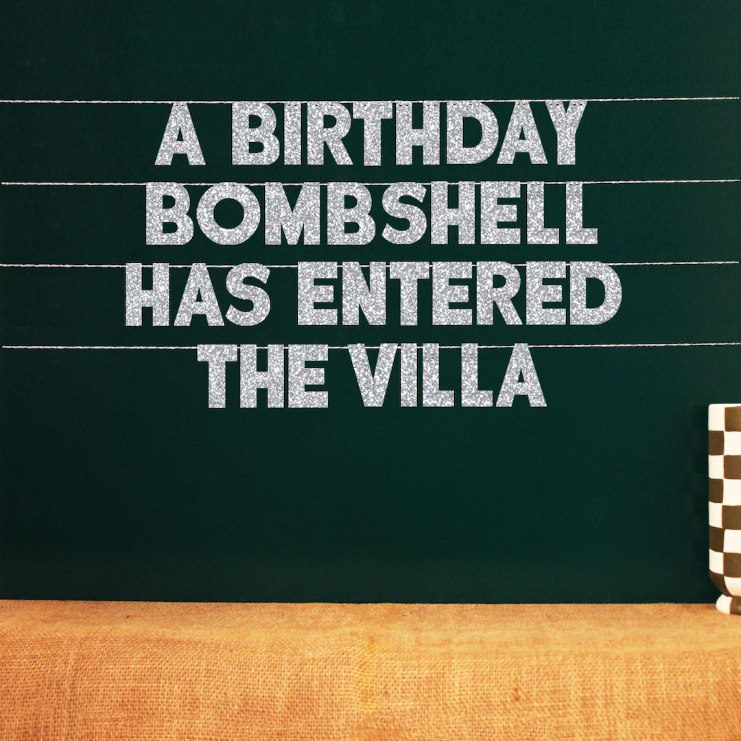 A Birthday Bombshell Has Entered the Villa | 20 Color Options - Etsy