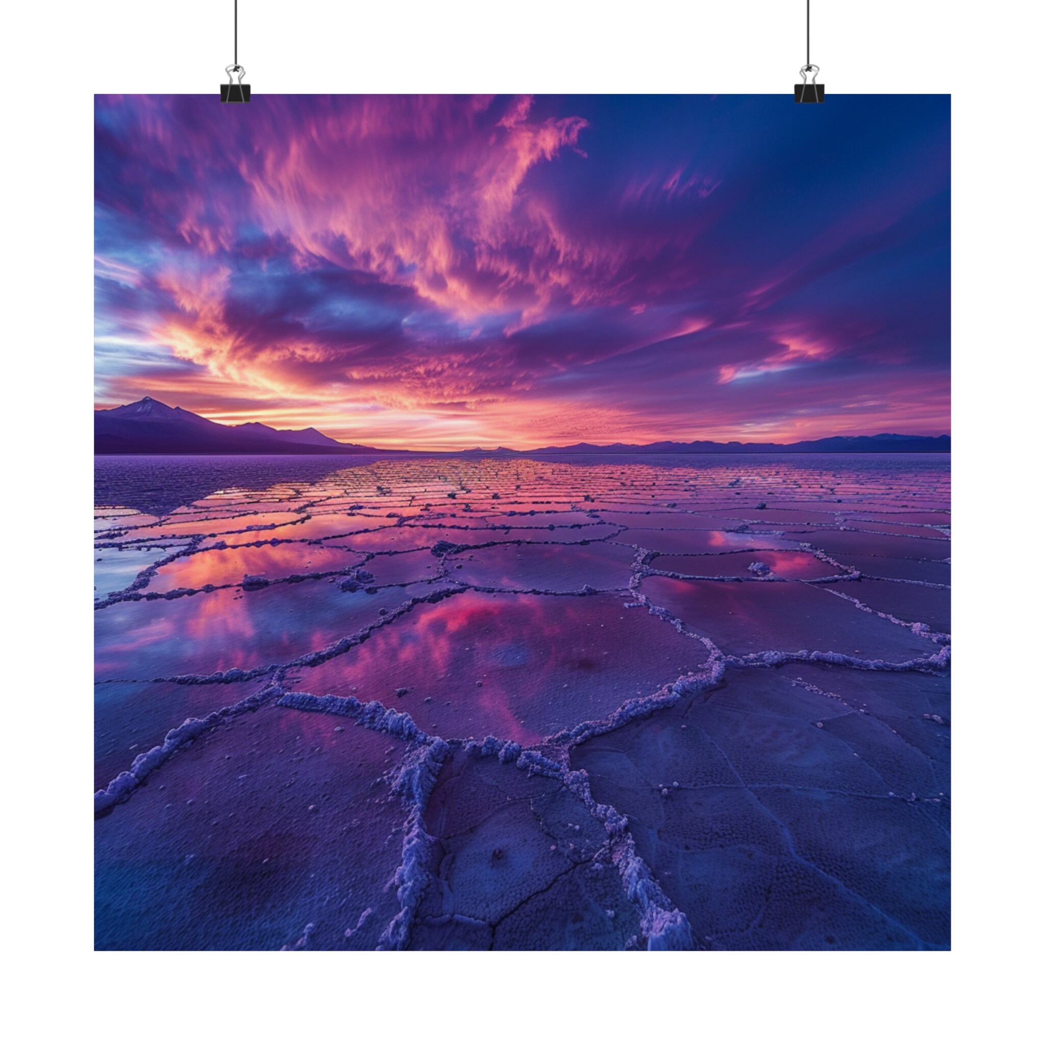 Bolivia's Salar De Uyuni Print, Serene Matte Poster, Office Artwork ...