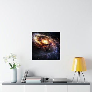 Galaxy Matte Finish Poster With Stunning Atmospheric Lighting, Space ...