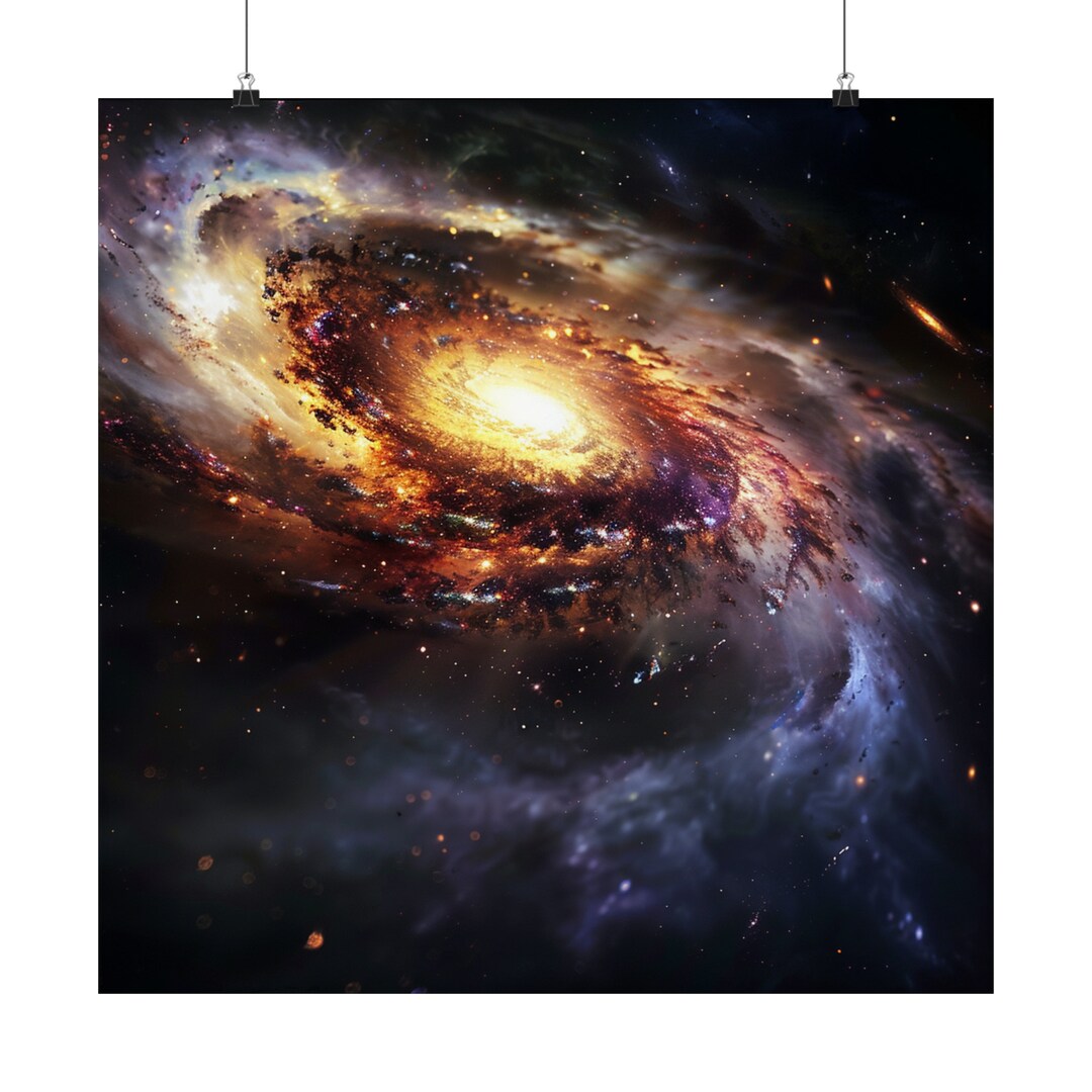 Galaxy Matte Finish Poster With Stunning Atmospheric Lighting, Space ...