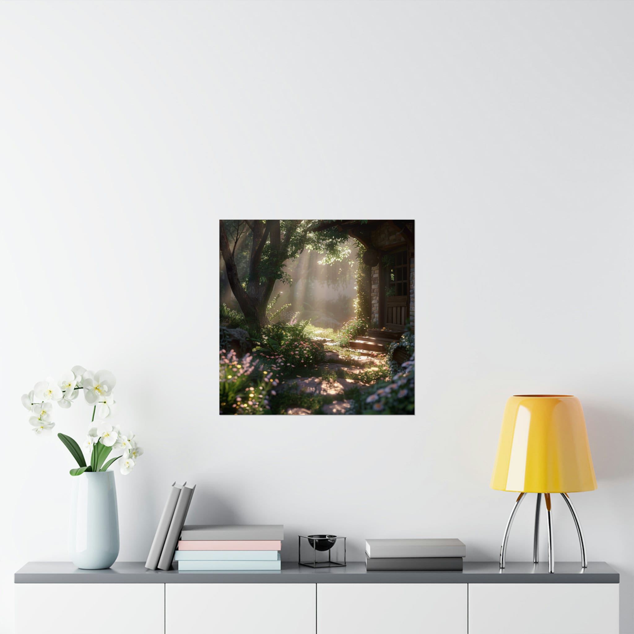 Summer Cottage Poster - Matte Finish Atmospheric Artwork, Perfect Home ...
