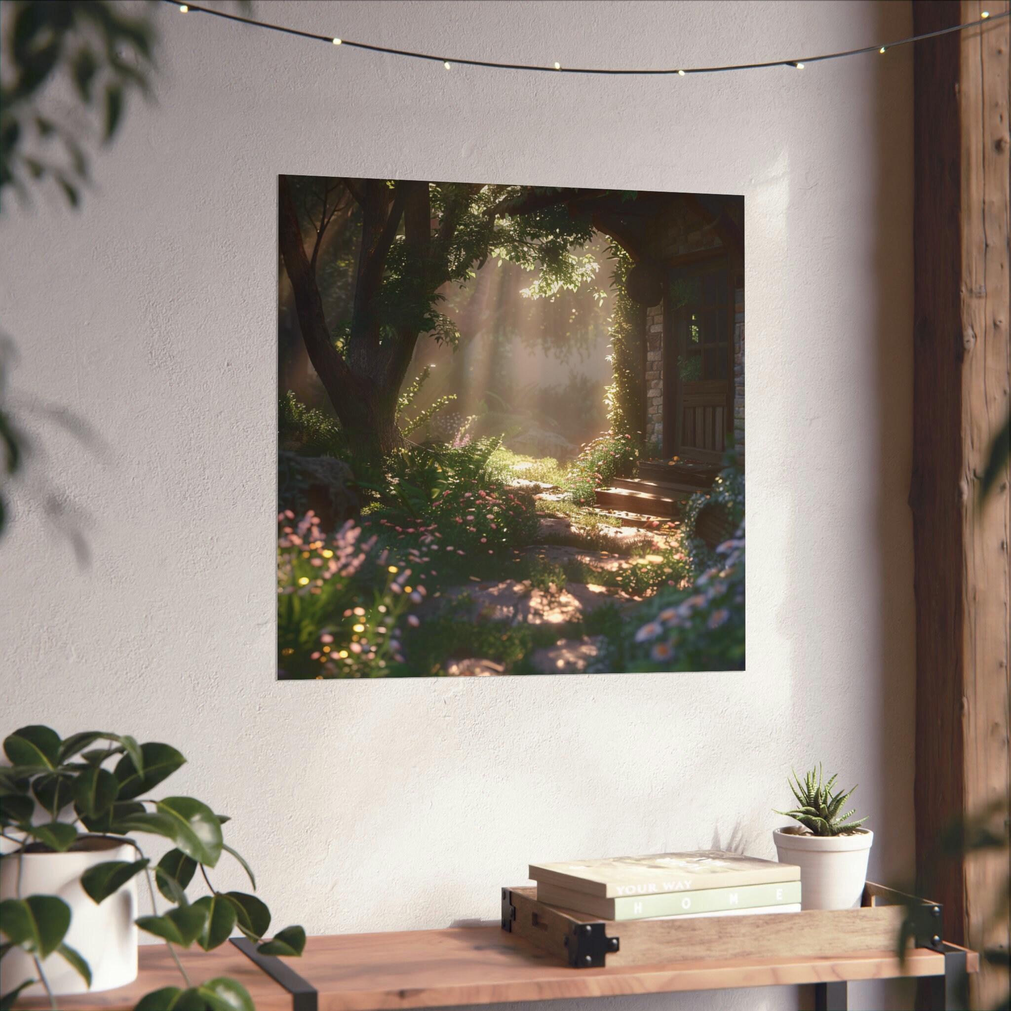 Summer Cottage Poster - Matte Finish Atmospheric Artwork, Perfect Home ...