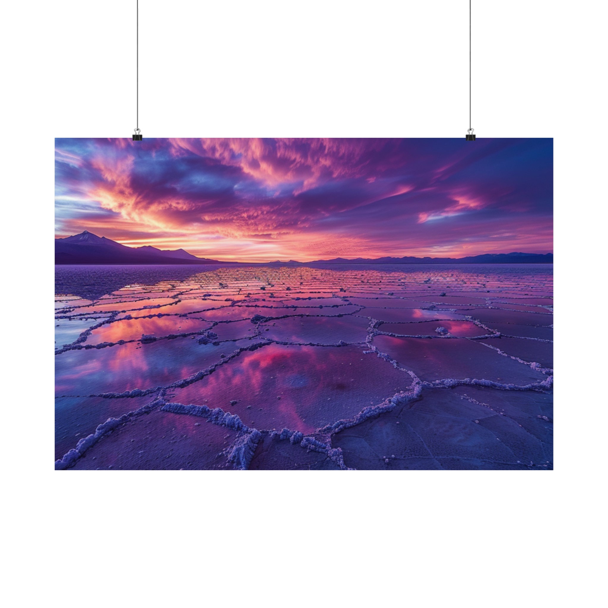 Bolivia's Salar De Uyuni Print, Serene Matte Poster, Office Artwork ...