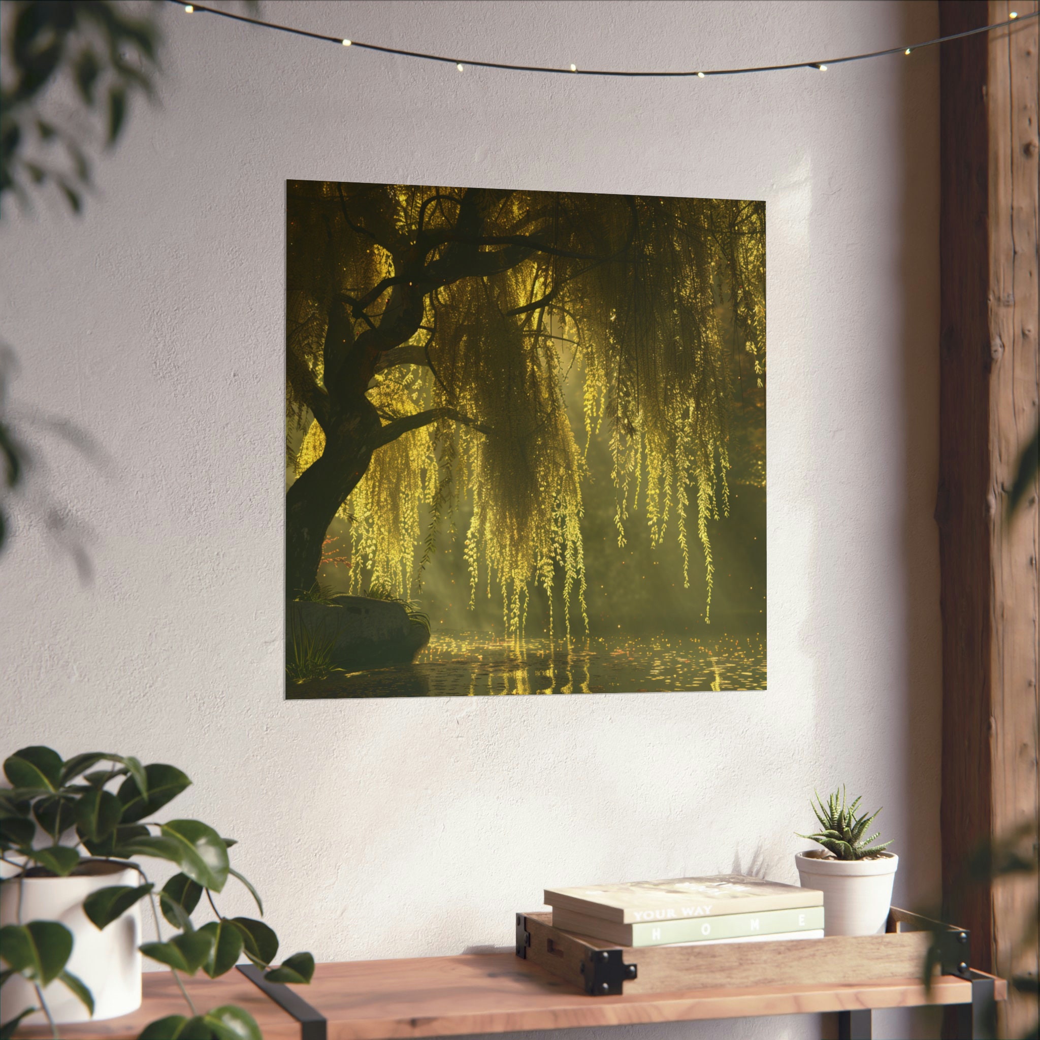 Atmospheric Willow Tree Poster - Elegant Matte Art Piece for Stylish ...