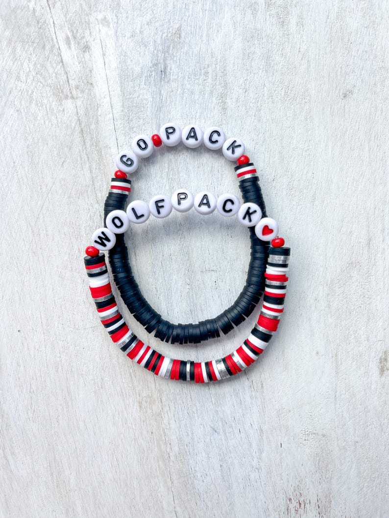 NC State Wolfpack Bracelet Stack | Wolfpack Bracelets | NCSU Bracelets ...