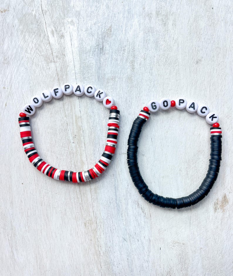 NC State Wolfpack Bracelet Stack | Wolfpack Bracelets | NCSU Bracelets ...
