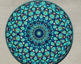 Hand Painted Mandala Wall Art, Boho Art, Meditative Art - Etsy