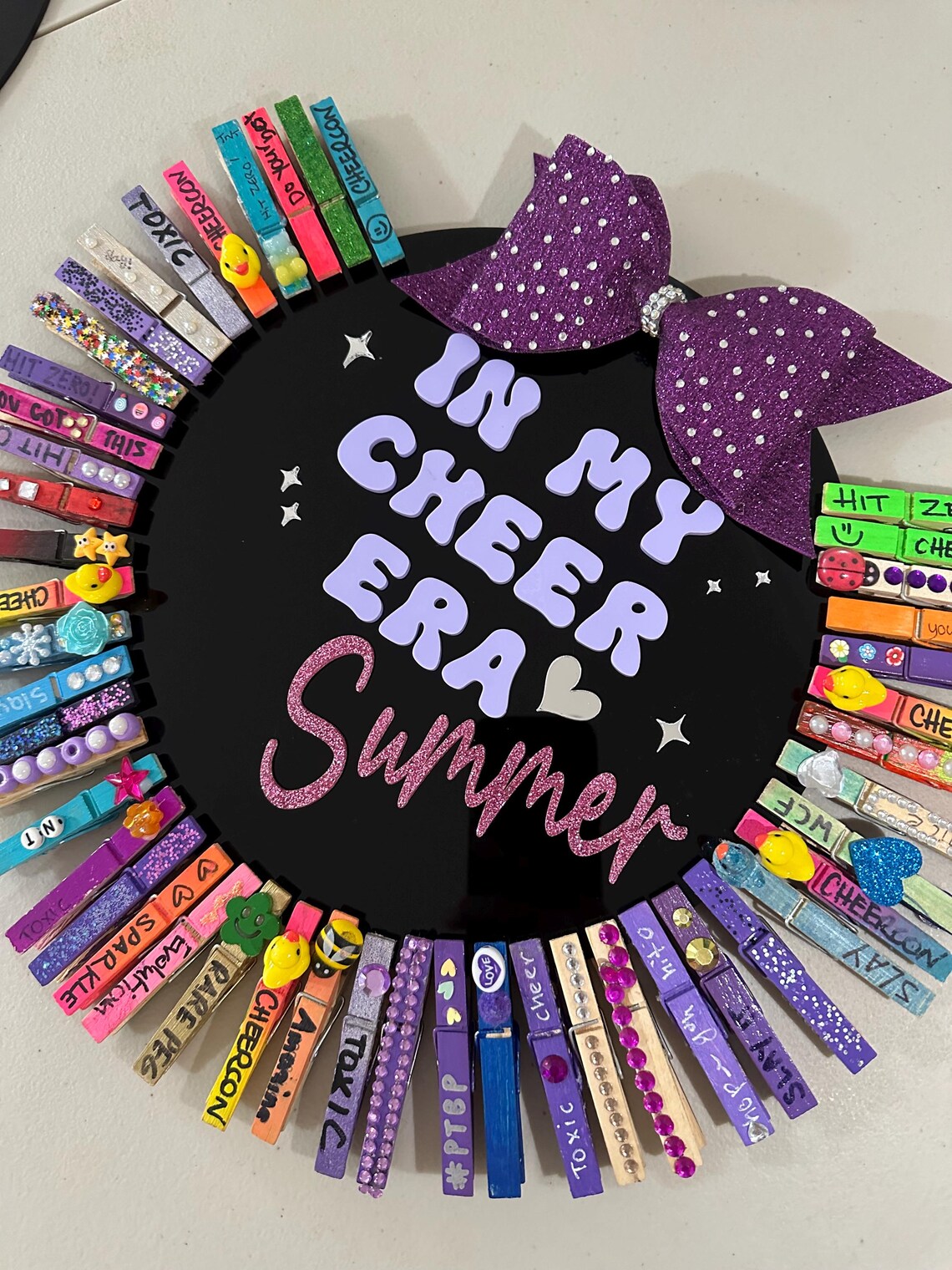 Cheer Bow and Peg Board Holder - Etsy