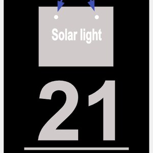 House Number Sign With Solar Light (small) - Etsy