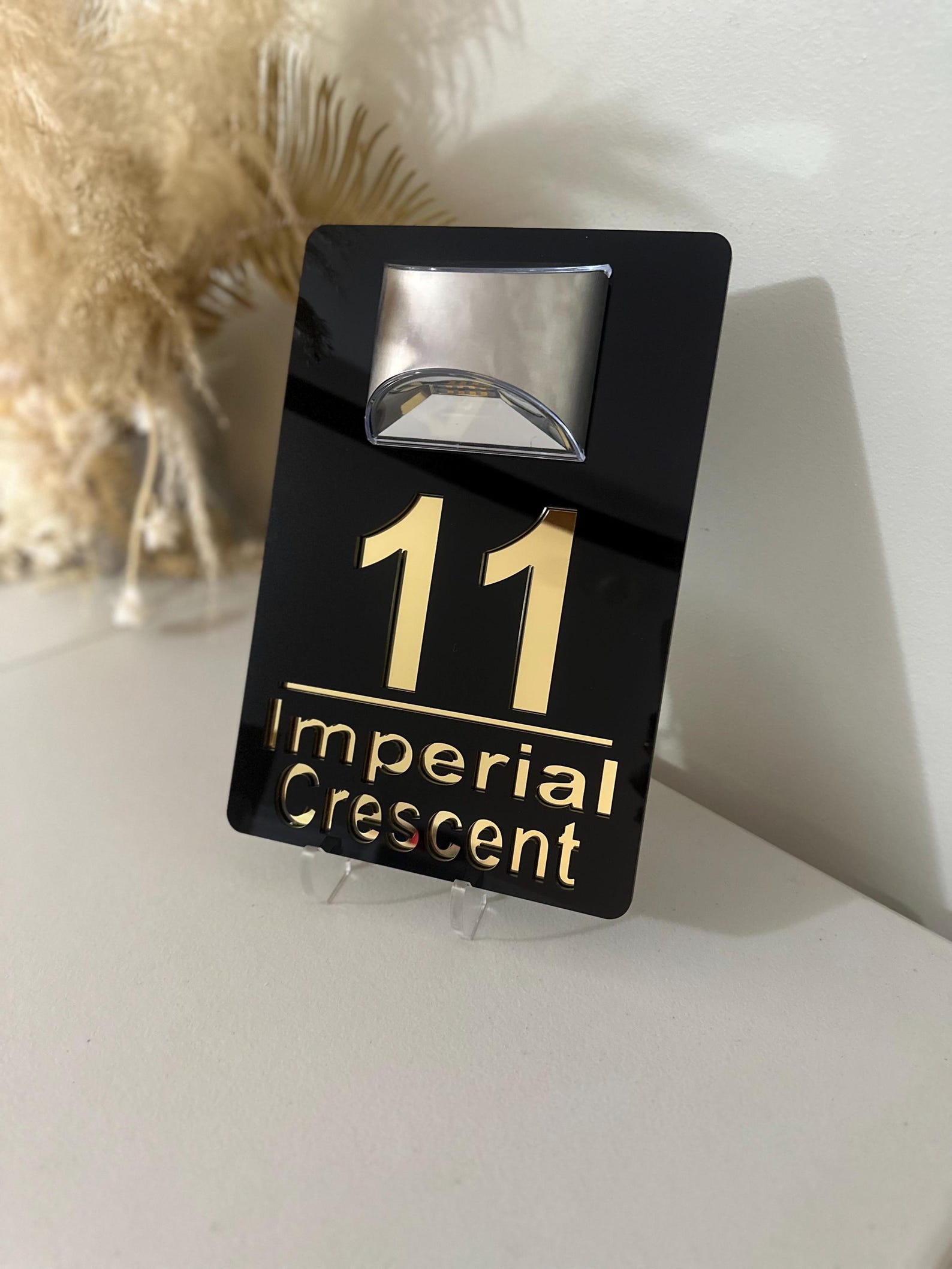 House Number Sign With Solar Light (small) - Etsy