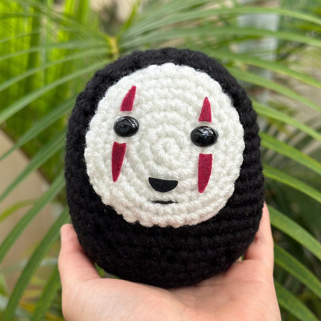 No-face Crochet Plushie Studio Ghibli Anime Plush, Studio Ghibli Decor ...