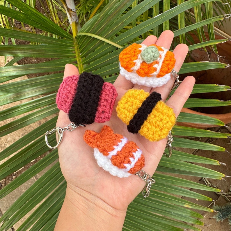 Sushi Keychain Bundle Cute 3 Piece Set Food Keychain Backpack Keychain - Etsy