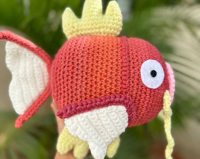 Magikarp Pokemon Plushies, 10 Inches Handmade Anime Crochet - Etsy