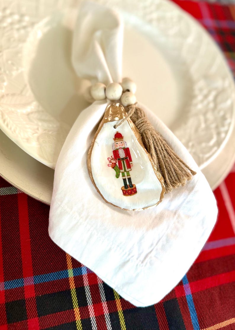 Nutcracker Oyster Shell Napkin Rings - Etsy