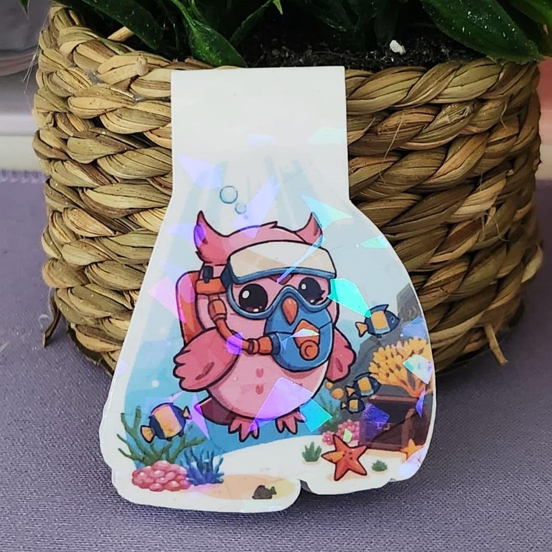 Holographic Momochan Scuba Diving Underwater Magnetic Bookmark DIY ...