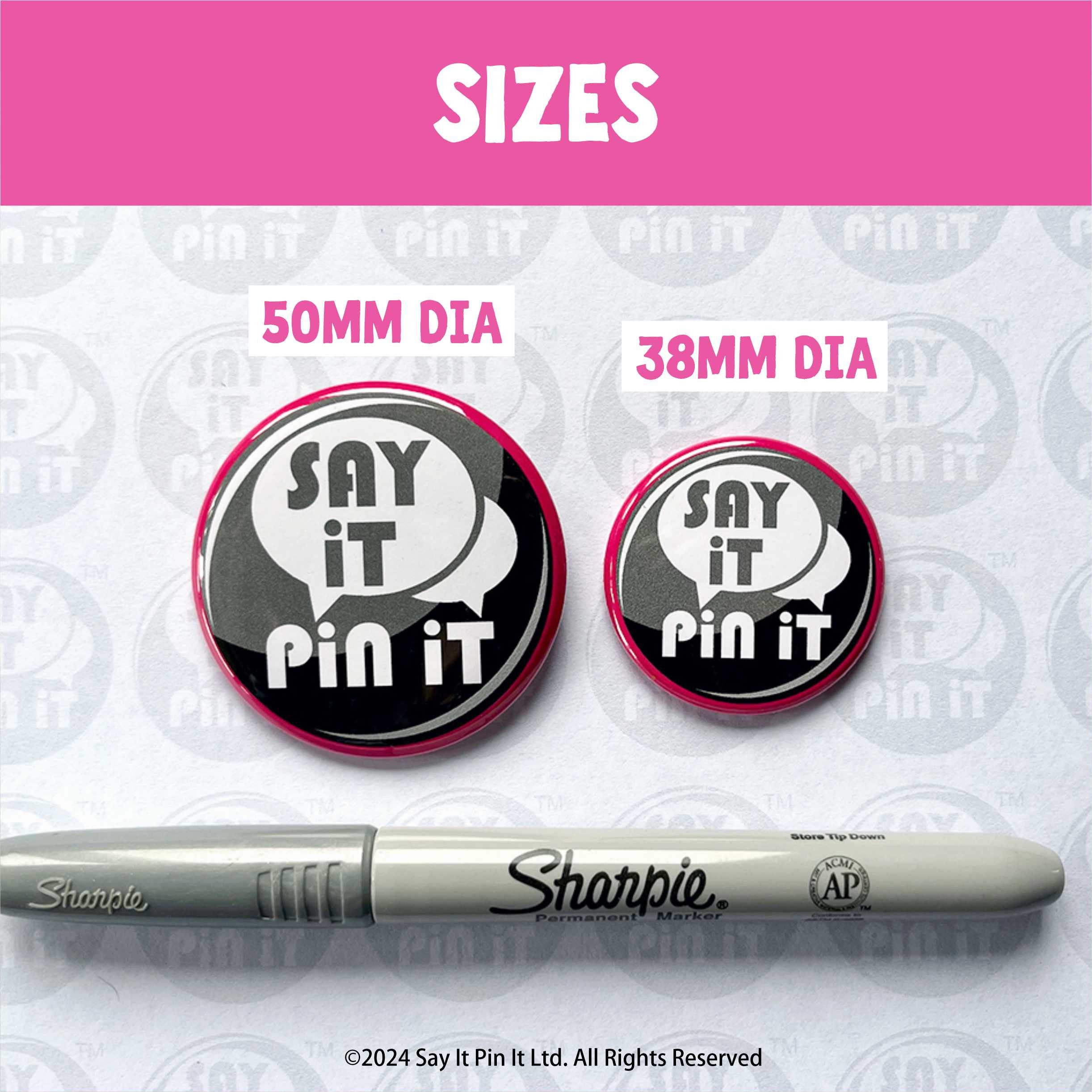 Anarchy Symbol 50mm/2 Inch or 38mm/1.5 Inch Button Pin Backed Badge ...