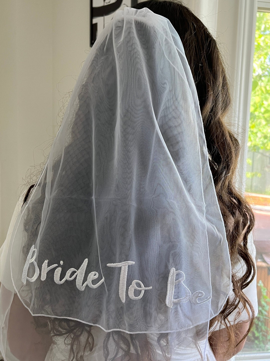 Bride to Be Veil Embroidered Gift , Bachelorette Hen Party Bridal ...