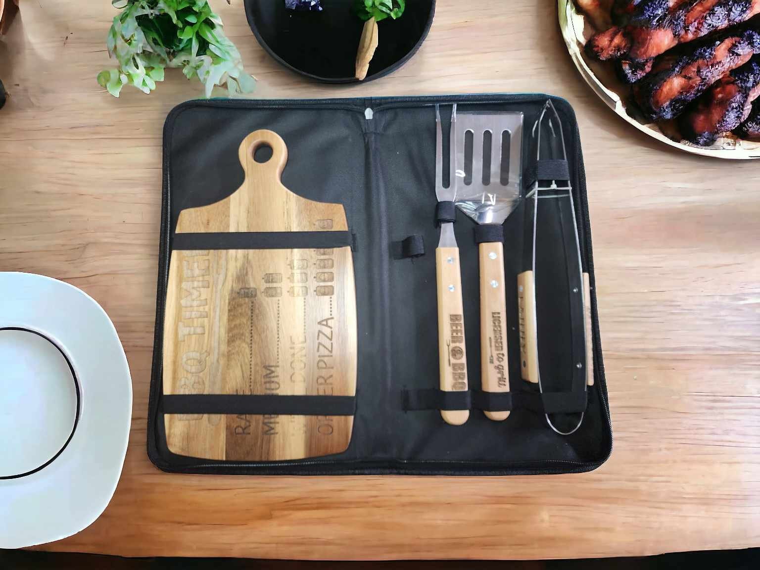 CUSTOM 4 Piece BBQ / Grill Set - Etsy