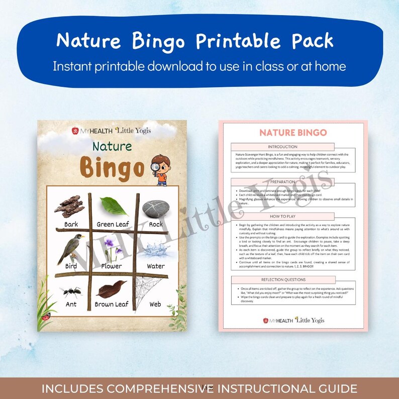 Mindful Nature Scavenger Hunt Bingo Game - Etsy