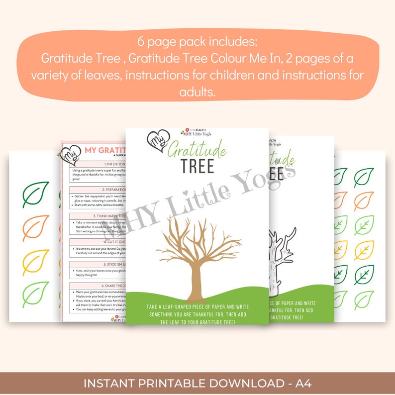 Kids Mindful Me, Gratitude Tree Activity - Etsy