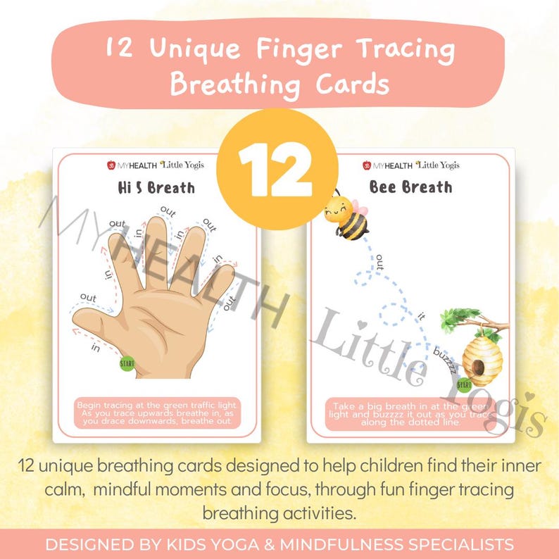 Mindful Finger Tracing Breathing Cards for Kids | Printable Emotional ...