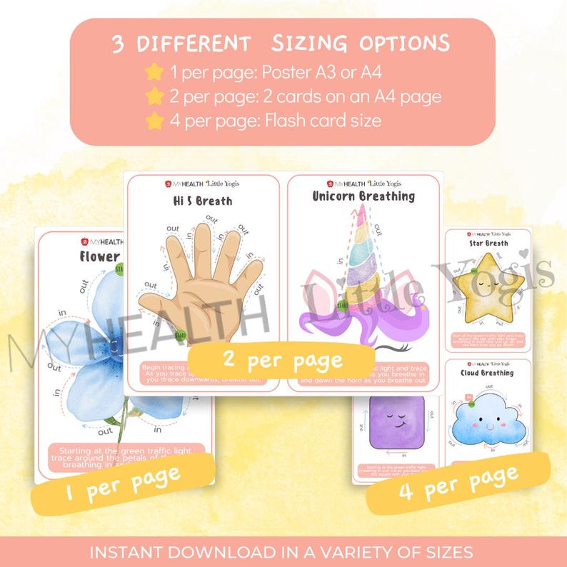 Mindful Finger Tracing Breathing Cards for Kids Printable Emotional ...
