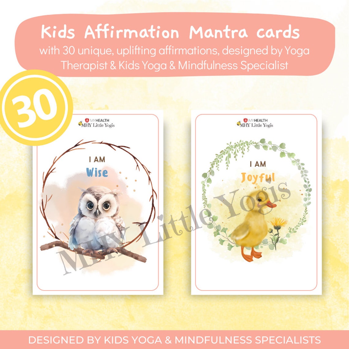 Kids Mantra Affirmation Cards | Printable Affirmation Cards | Set of 30 ...
