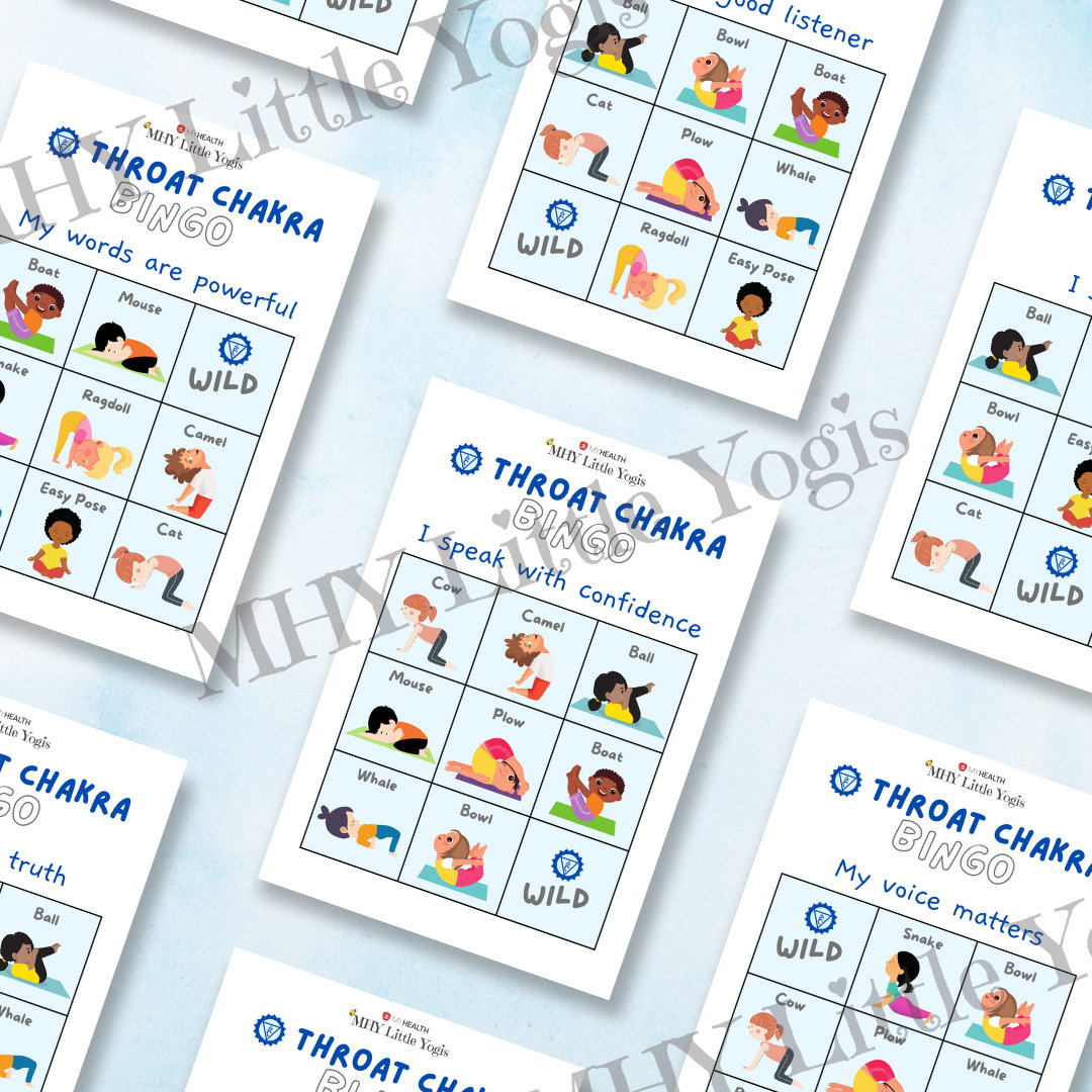 Kids Yoga Games - Throat Chakra Bingo - Etsy