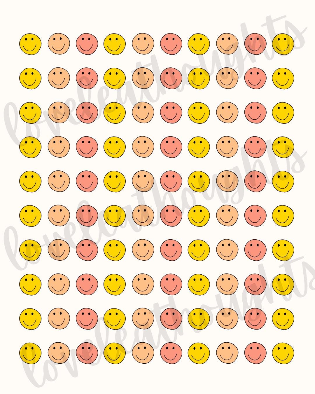 Smiley-poster, Home Decor, Dorm, Office, School Digital Art Instant ...