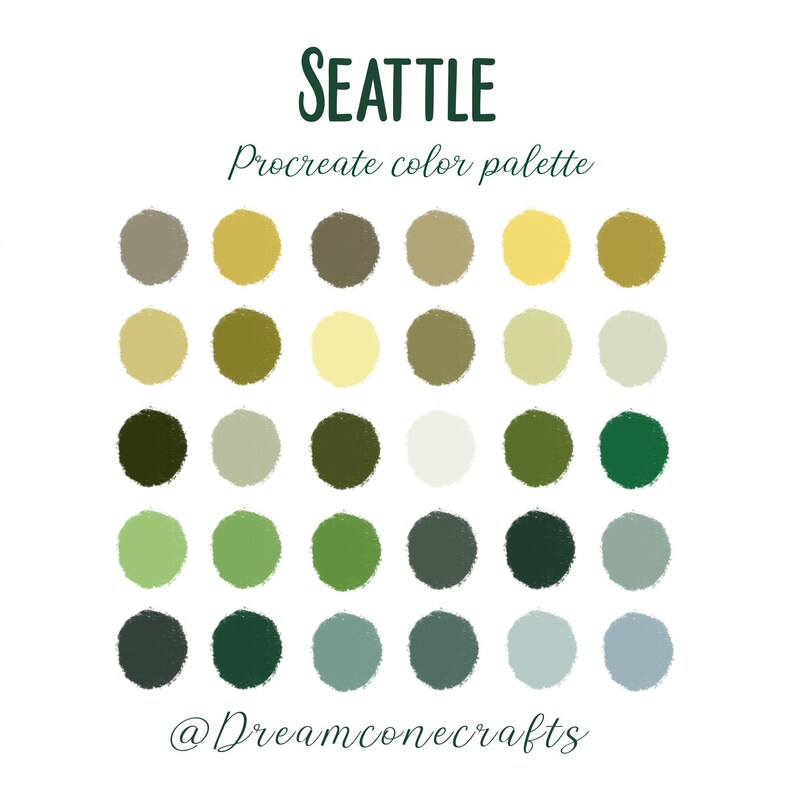 Seattle Procreate Color Palette - Etsy