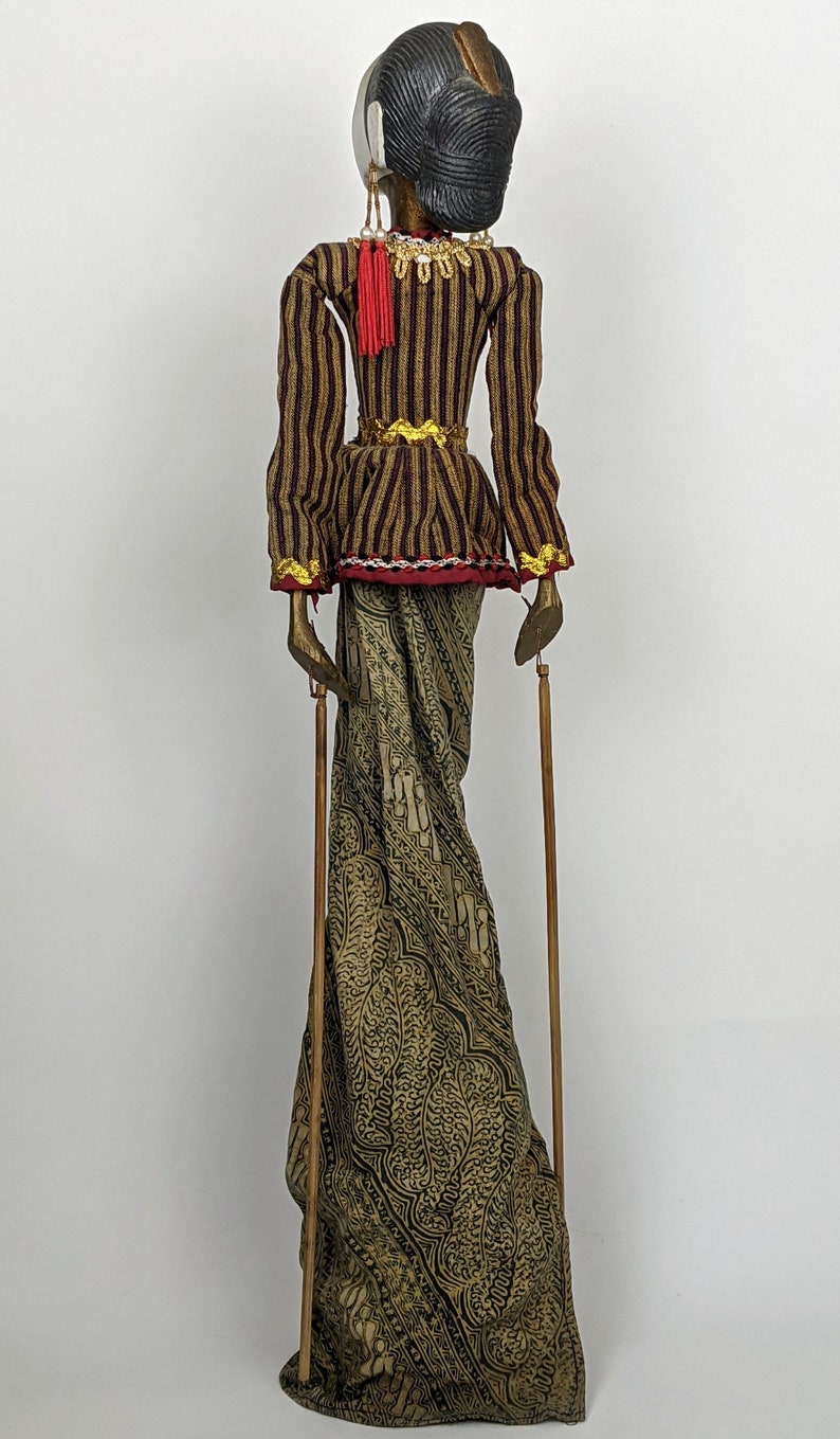 Wayang Golek Rod Puppet Vintage Wooden Doll With Stand 24 Tall Sunda ...