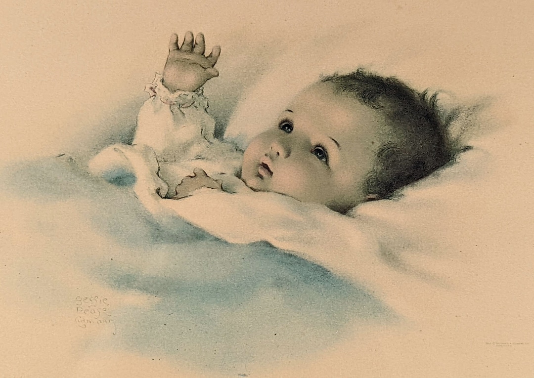 Bessie Pease Gutmann Signed Antique Framed Silkscreen by the American ...