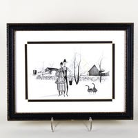 Vintage Framed P. Buckley Moss Print "christmas Eve" - Etsy