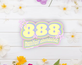 888 Angel Number Sticker, Angel Number, Spirituality, Sticker for ...