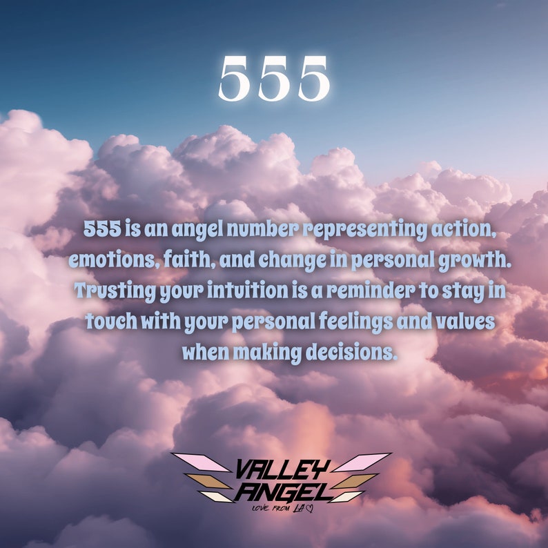 555 Angel Number Sticker - Etsy