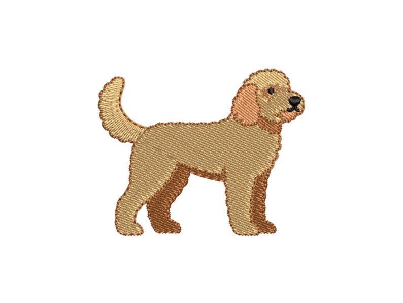 Golden Doodle Embroidery Design, Dog Machine Embroidery File, Instant ...